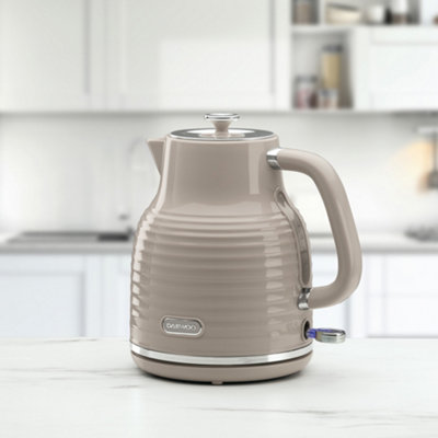 Daewoo Sienna Cordless Jug Kettle 1.7 Litre Rapid Boil Taupe SDA2482GE