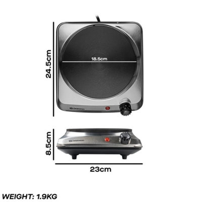 Daewoo Single Electric Hot Plate Hob Portable for Cooking Table Top ...