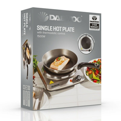 Daewoo Single Electric Hot Plate Hob Portable for Cooking Table Top ...