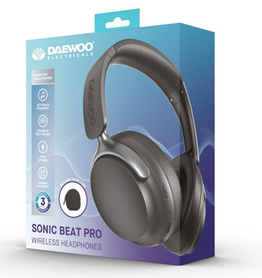 Daewoo Sonic Beat Pro Wireless Bluetooth Headphones 40H Playtime Deep ...
