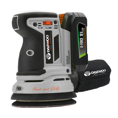 Daewoo U-FORCE Series 18V Cordless Orbital Sander 125mm + 2 x 2.0Ah ...