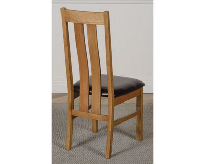 Dakota 182 x 92 cm Chunky Oak Large Dining Table and 6 Chairs Dining ...