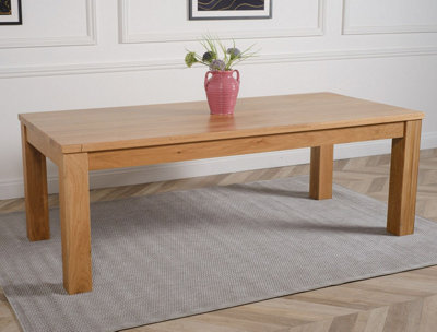 Dakota 222cm Chunky Extra Large Solid Oak Dining Table