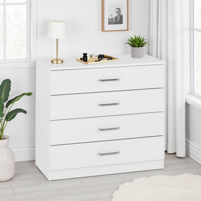 Dakota 4 Drawer Chest of Drawers White