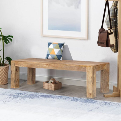 Dakota Bench Small - Mango Wood - L35 x W118 x H45 cm - Light Finish