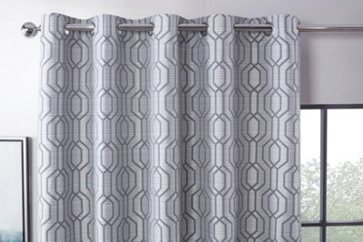 Dakota Geometric Eyelet Curtains