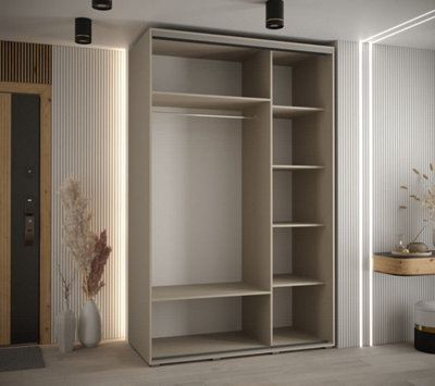 Dakota I Sleek Cashmere Sliding Door Wardrobe 1600mm H2350mm D600mm ...