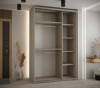 Dakota I Sleek Cashmere Sliding Door Wardrobe 1600mm H2350mm D600mm ...