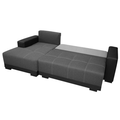 DALLAS L Shaped Corner Sofa Bed with Storage Pull Out Sleeping Area ...