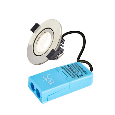 Dallas Nickel Tiltable LED Downlight 5W, IP65 Fire Rated