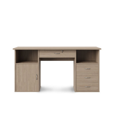 Dallas office writing desk in oak | DIY at B&Q