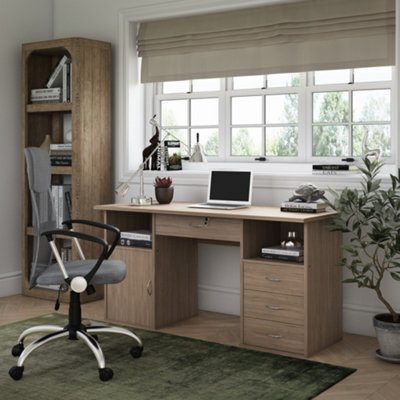 Dallas office writing desk in oak | DIY at B&Q