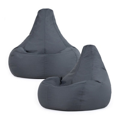 Dalton Medium Beanbag Corduroy Charcoal Set of 2