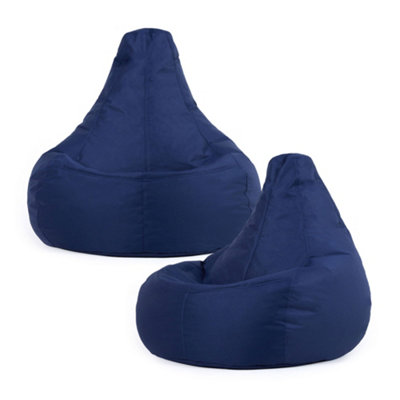 Dalton Medium Beanbag Corduroy Navy Blue Set of 2