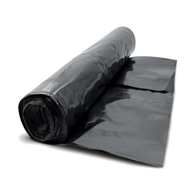 Damp Proof Membrane Black Polythene Sheeting Roll DPM Visqueen 4m Wide ...