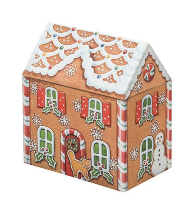 Dana Kubrick Large Gingerbread House Storage Tin With Lid