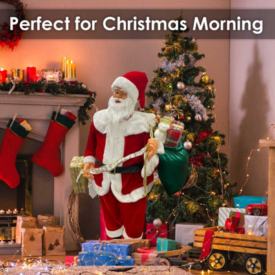 Dancing Father Christmas Decoration, Singing Santa Claus Figure 1.5M