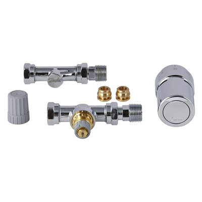 Danfoss RAS-D2 TRV Combi Sensor Set Chrome Sensor Chrome Straight, 10/ ...