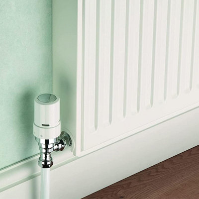 Danfoss RAS-D2 TRV Combi Sensor Set White Sensor Chrome Straight, 10/15 mm