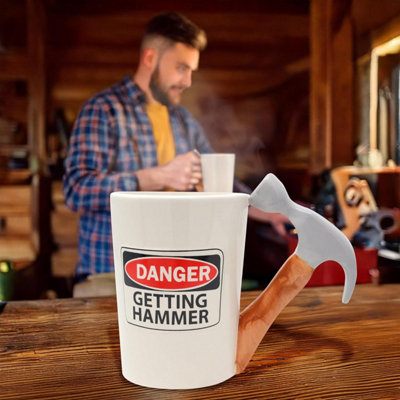 Danger Getting Hammer Mug For Tea Coffee Hot Chocolate Hot & Cold ...