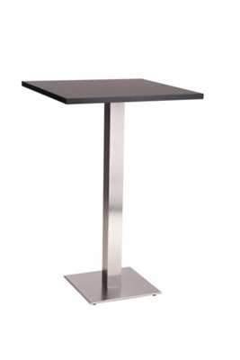 Daniella Square Table Base Square Laminate Table Top Black Medium ...