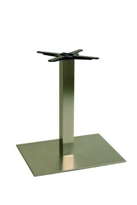 Daniella Steel Rectangle Table Base Single Pedestal Dining
