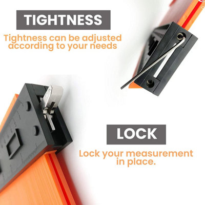 Danisch Pack of 2 Profile Gauge 10" and 5"contour gauge profile tool ...
