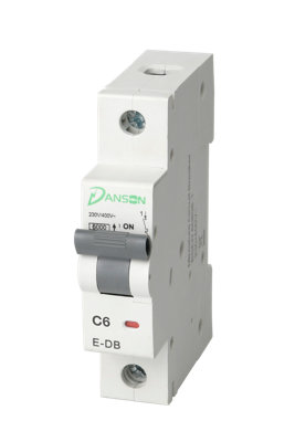 DANSON MCB 6kA S.P. SINGLE MODULE C CURVE 6A 230V AC