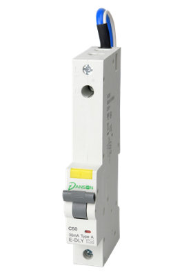 DANSON RCBO 6kA S.P. SINGLE MODULE C-CURVE 50A 30mA 230V TYPE A