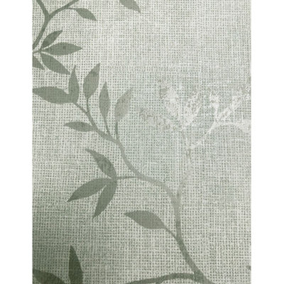 Darcy James Collection Japandi Leaf Wallpaper Green Muriva 173574