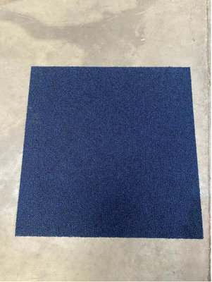 Dark Blue Carpet Tiles 20 Piece Box 5m2 Heavy Duty Non Slip 50 x 50 cm ...