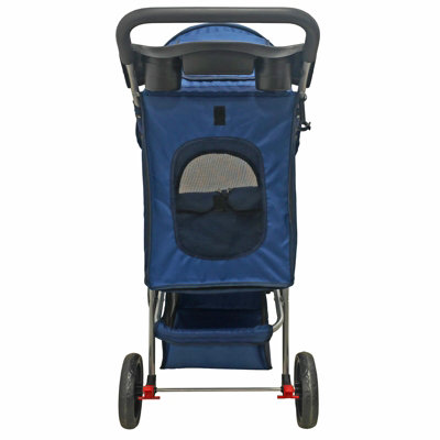 Dark Blue Folding Pushchair Pet Stroller