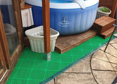 Dark Blue Versatile Non Slip Floor Tile (Pack of 4)