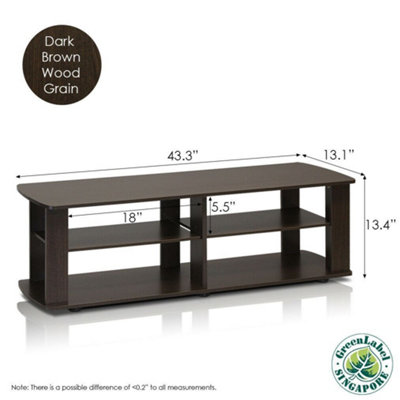 Dark Brown TV Unit Entertainment Center TV Stand Wood - Modern TV ...