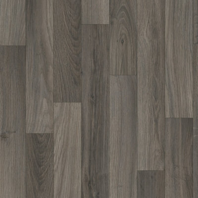 Dark Brown Wood Effect Vinyl Flooring For LivingRoom,Kitchen,2.8mm ...