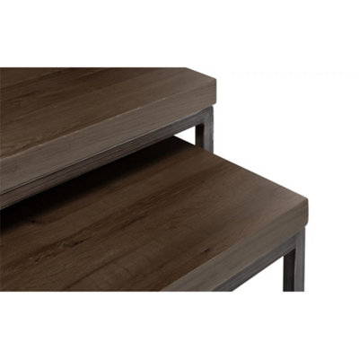 Dark Classic Oak Nesting Coffee Tables