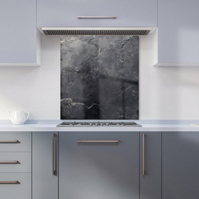 Dark Concrete Effect Kitchen Splashback