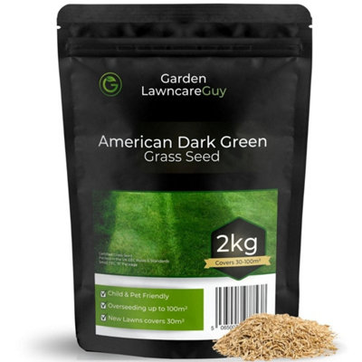 Dark Green Grass Seed - 2kg Lawn Seed (30-100m²) | DIY at B&Q