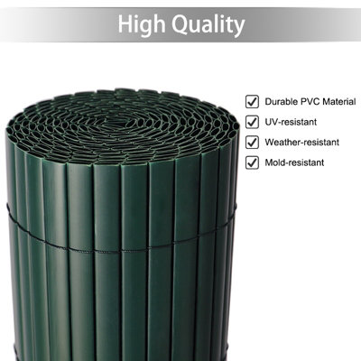 Dark Green PVC Balcony Garden Privacy Shade Fence Panel Privacy Screen ...