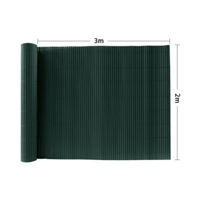 Dark Green PVC Balcony Garden Privacy Shade Fence Panel Privacy Screen ...
