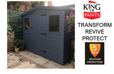 Dark Grey Fence Paint & Shed Paint King of Paints one coat 5L