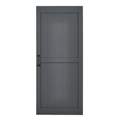 Dark Grey Sliding Internal Door Barn Door H 213cm x W 91cm and Sliding ...