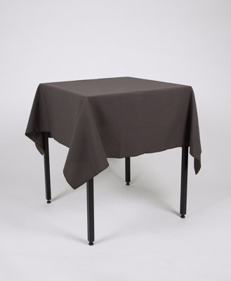 Dark Grey Square Tablecloth 147cm x 147cm (58" x 58") | DIY at B&Q