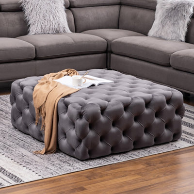 Buttoned footstool sale store