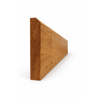 Dark Oak 45 Degree Chamfered European Oak Skirting Board (Unoiled ...