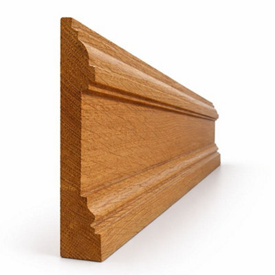 Dark Oak New England European Oak Skirting Board (Unoiled) - 121mm (H ...
