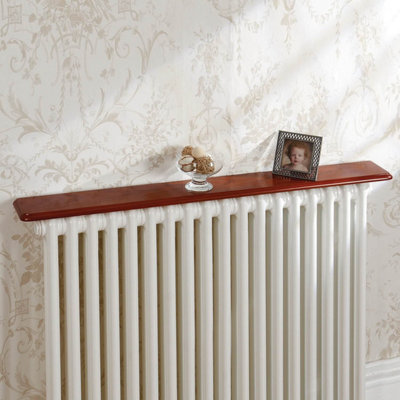 Dark Oak Radiator Shelf, Easy Fit, MDF, Heat Deflecting, 115.5cm