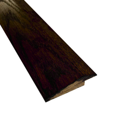 Dark Walnut Stained Solid Oak 7mm Ramp Reducer Door Bar Threshold Trim ...