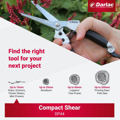 Darlac Compact Cutting Topiary Plant Shears Pruner Snips DP44 Garden