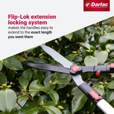 Darlac DP810 Telescopic Flip Lok Hedge Shears Garden Tree Pruner ...